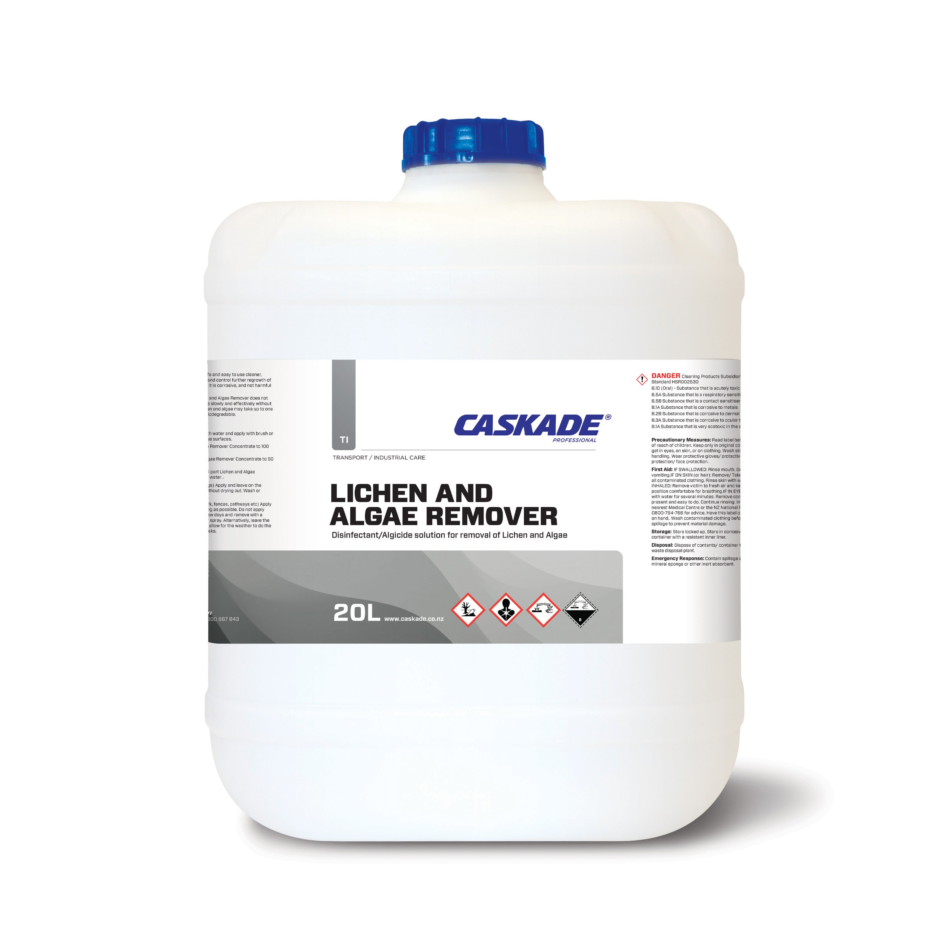 CASKADE Lichen & Algae Remover (C8) 20L – Northland Cleaning Supplies